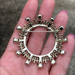 Coro | Jewelry | Vintage Coro Circle Rhinestone Brooch | Poshmark